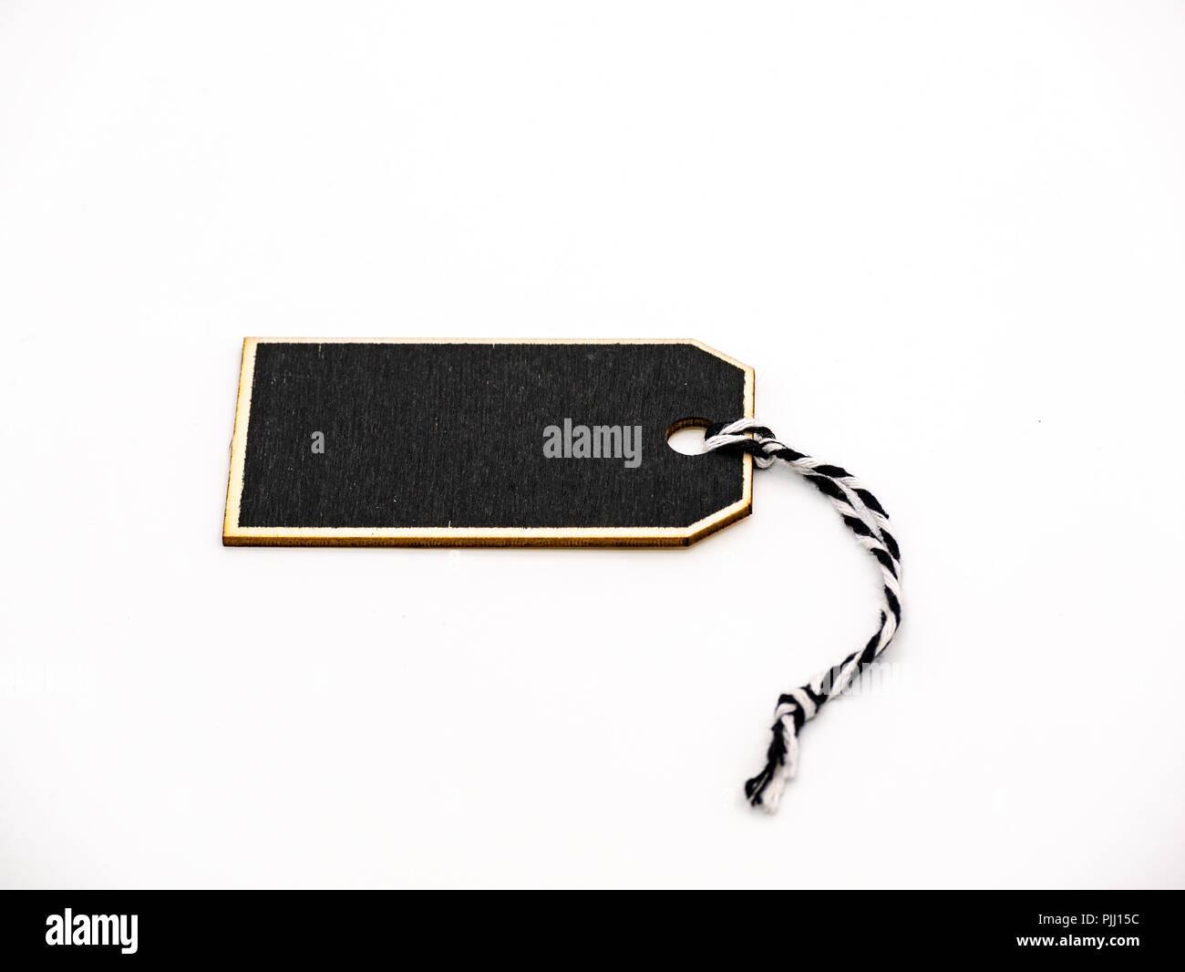 top down view on little black board on a white background Stock Photo ...