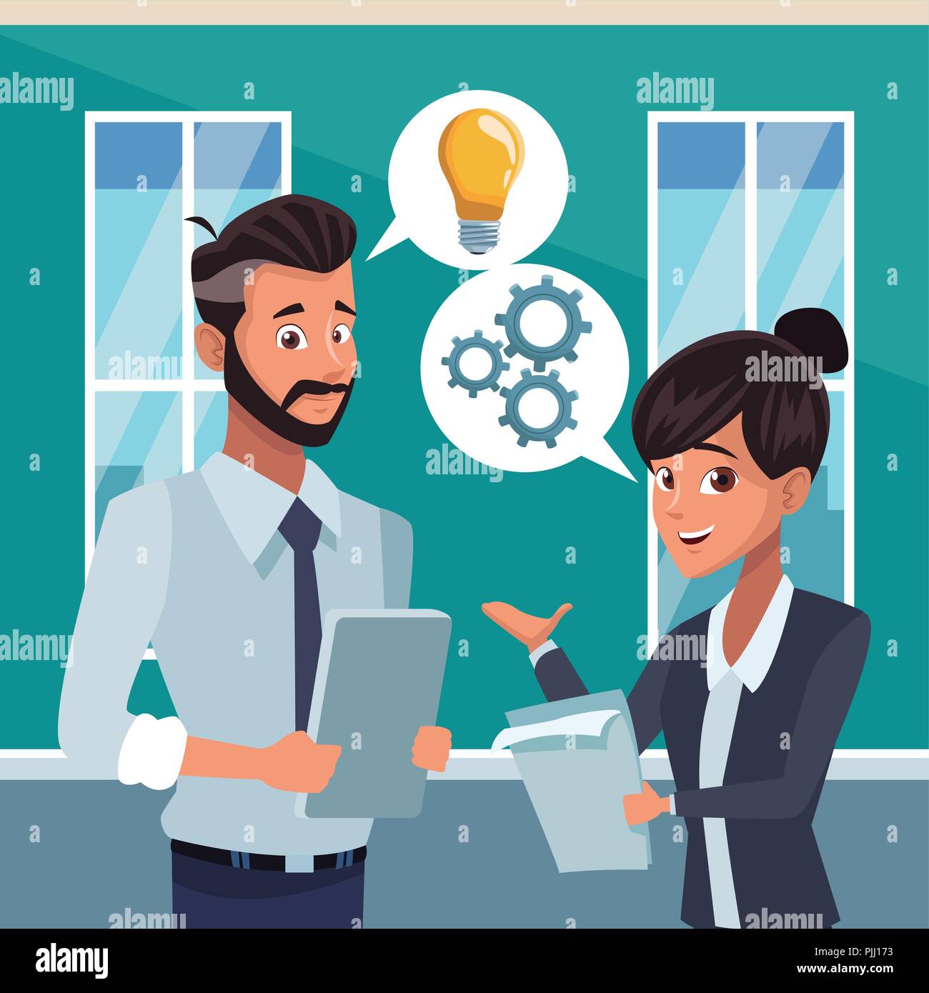 Business coworkers at office Stock Vector Image & Art - Alamy
