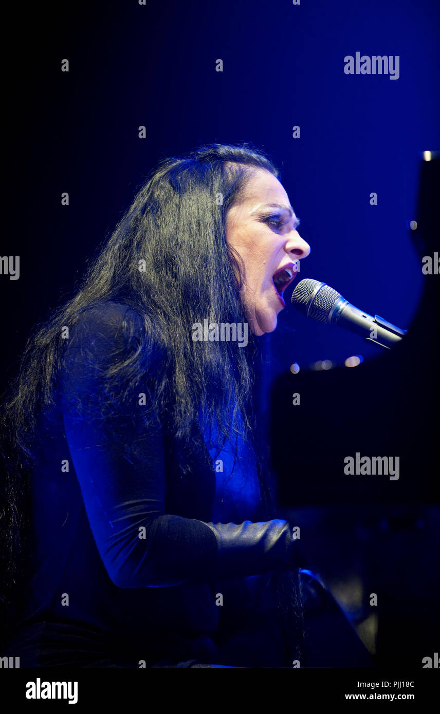 American avant-garde composer and vocalist Diamanda Galás in concert at ...