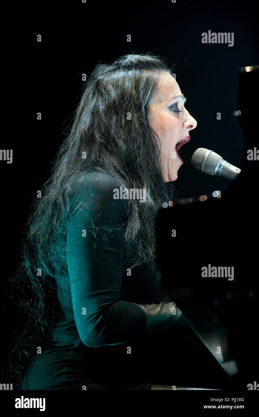 American avant-garde composer and vocalist Diamanda Galás in concert at ...