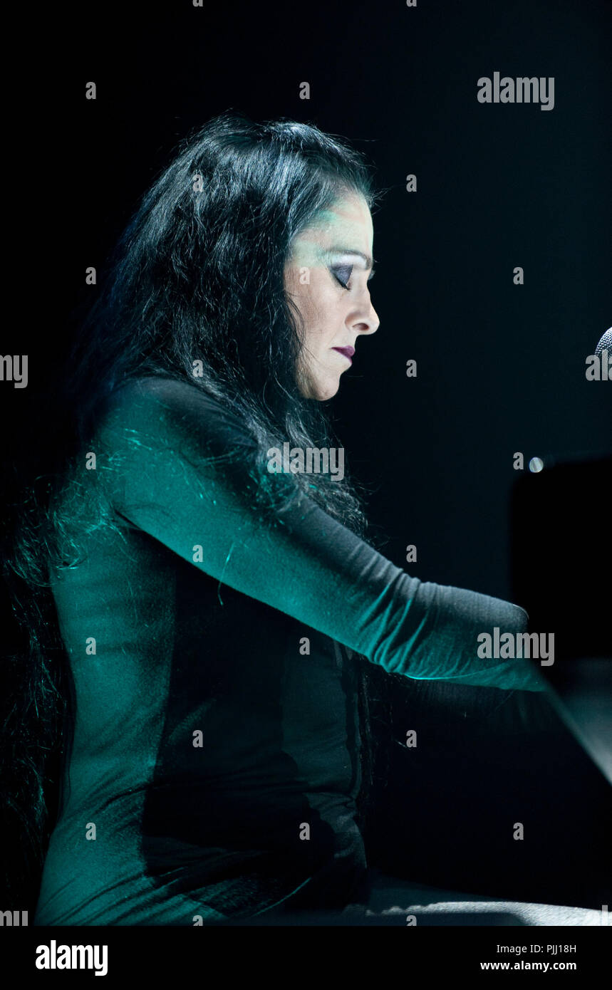 American avant-garde composer and vocalist Diamanda Galás in concert at ...