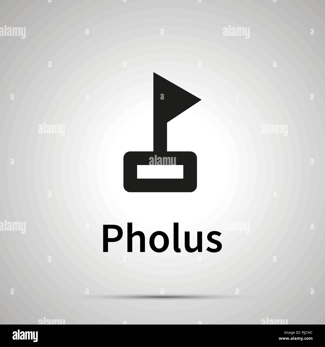 Pholus astronomical sign, simple black icon with shadow Stock Vector ...
