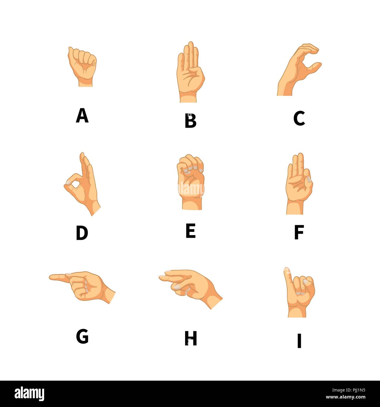 Hand and arm signals Stock Vector Images - Alamy