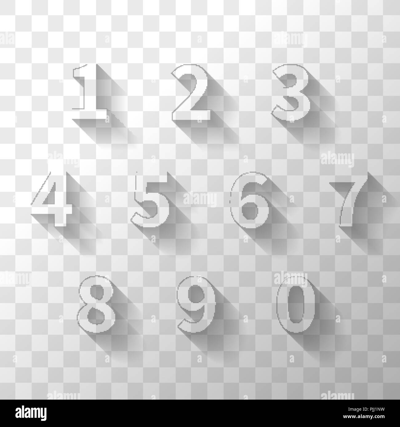 Long shadow numbers hi-res stock photography and images - Alamy