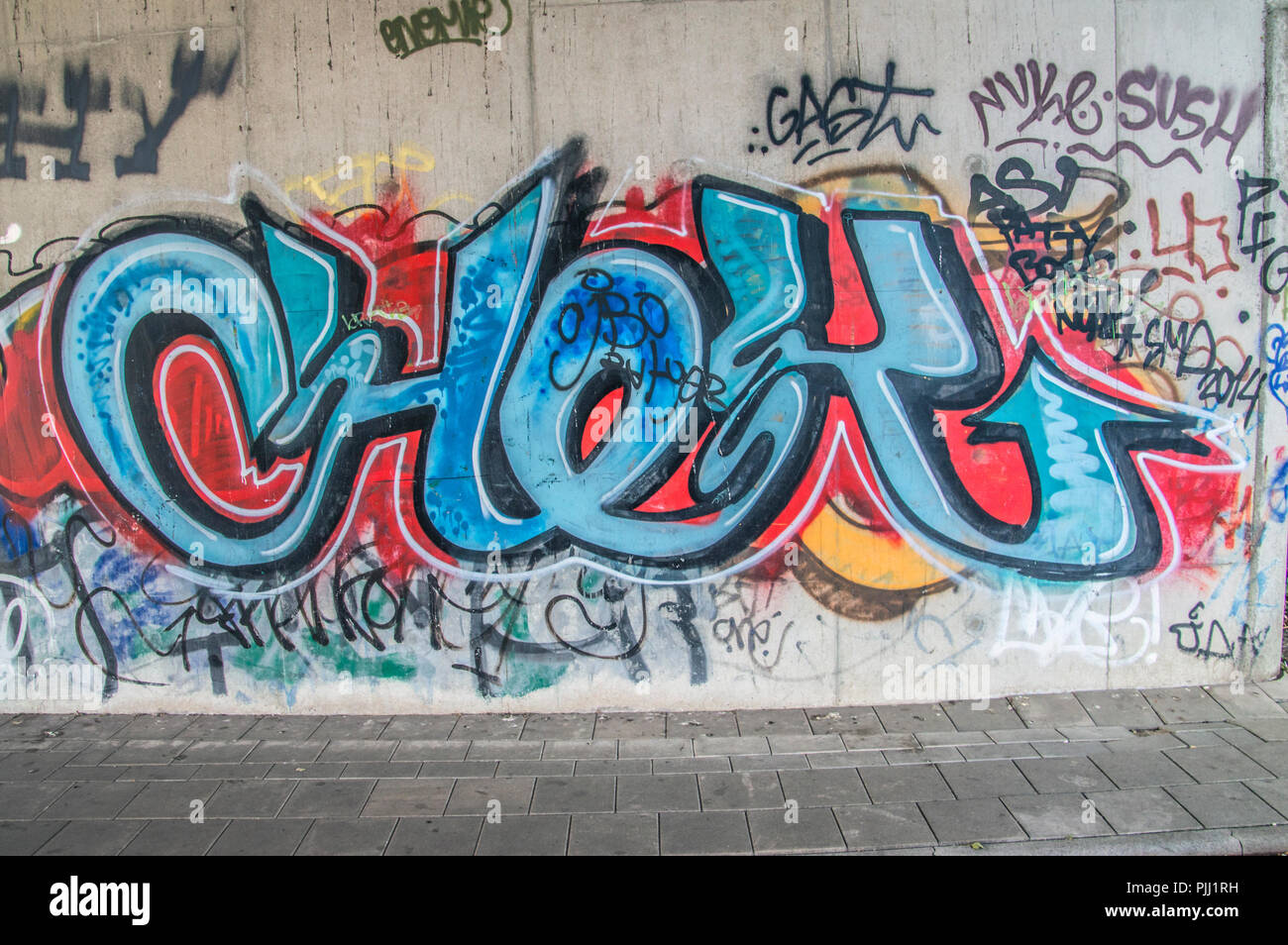 Graffiti alphabet red hi-res stock photography and images - Alamy