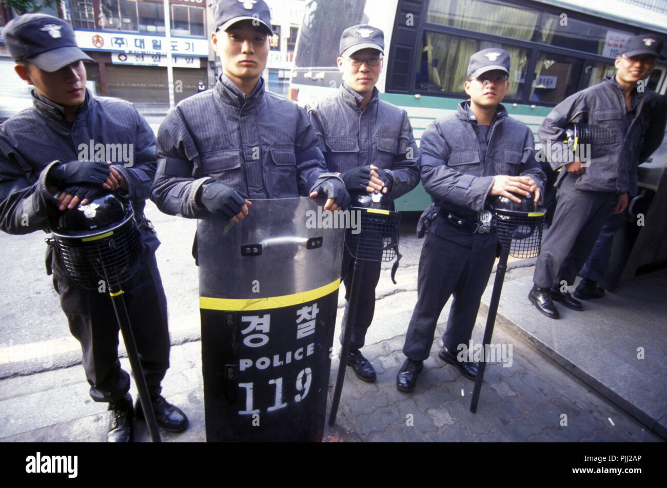police and security in the city of Seoul in South Korea in EastAasia ...