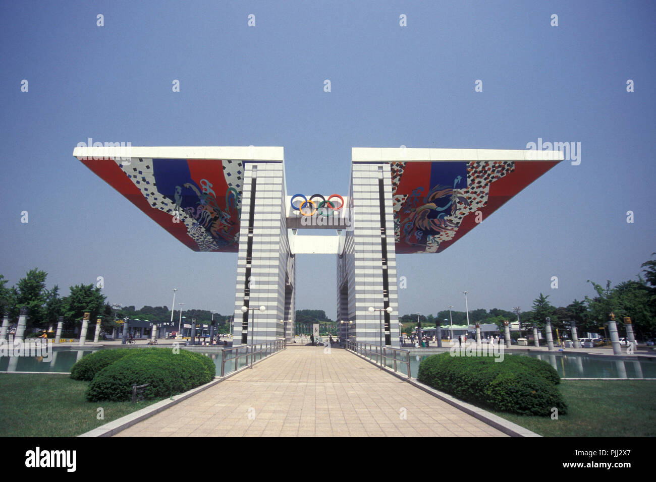 the world peace gate of the Seoul Olympic games 1988 in the Seoup ...