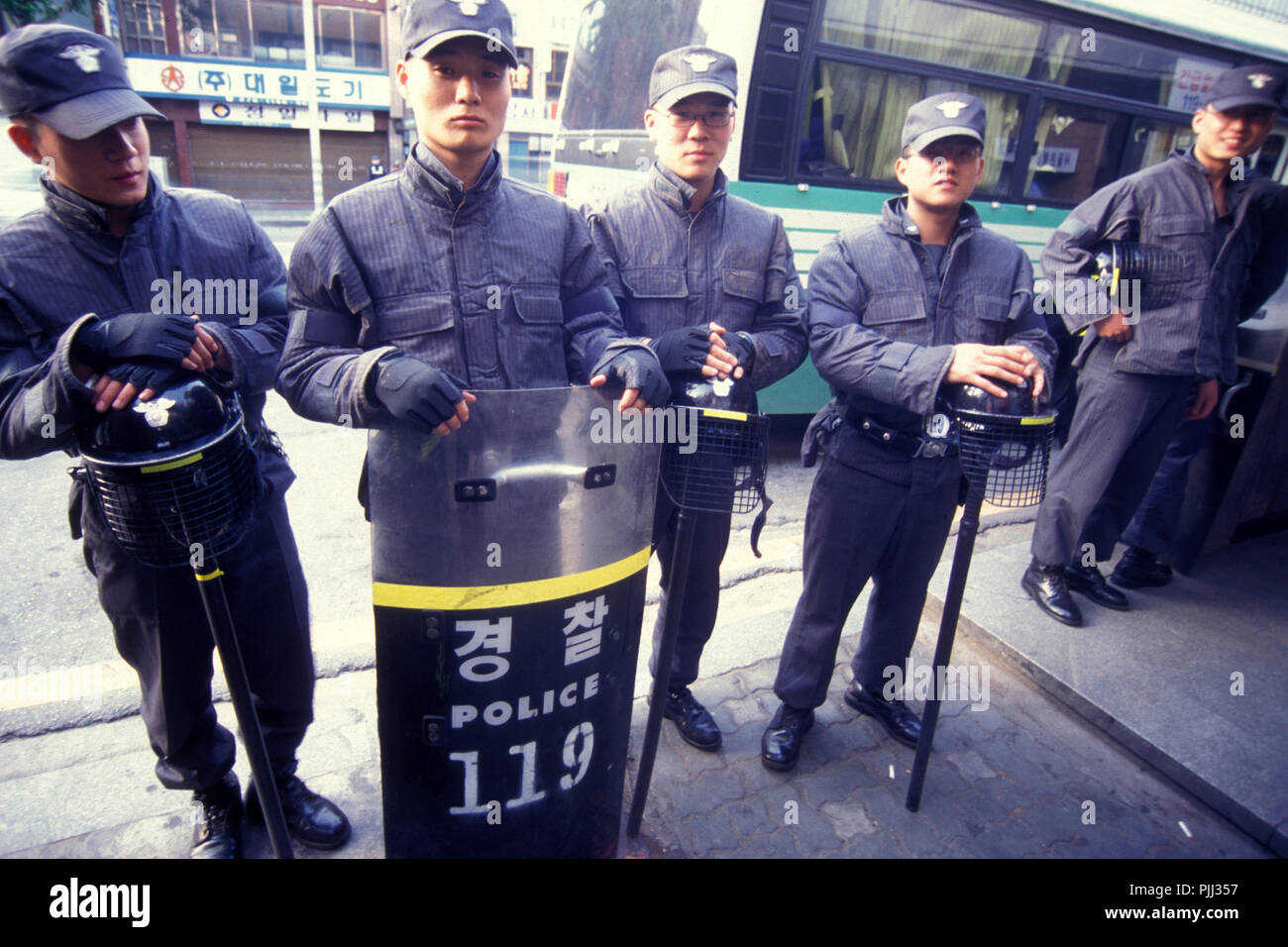 police and security in the city of Seoul in South Korea in EastAasia ...