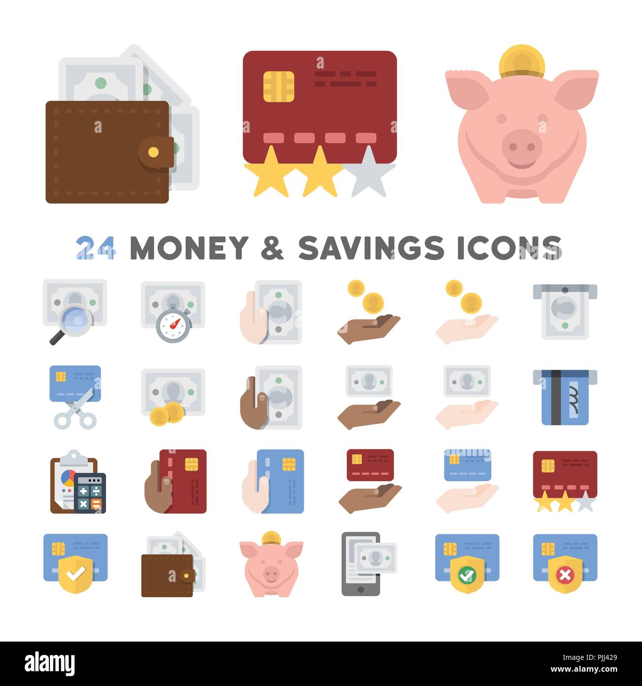 Budget planning savings icons Stock Vector Images - Alamy