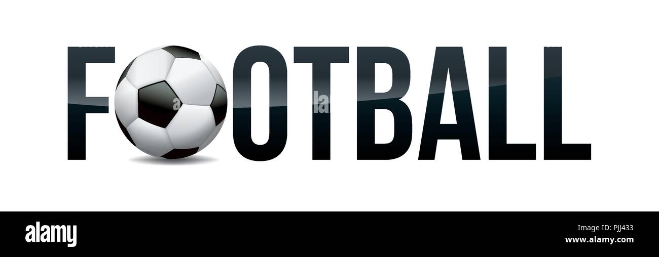 The word FOOTBALL with a soccer ball concept word art illustration ...