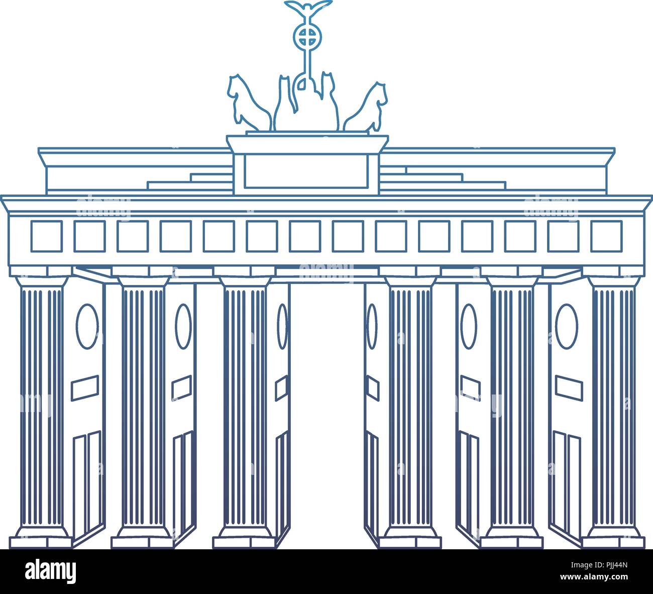 degraded line medieval lisboa architecture palace design Stock Vector ...