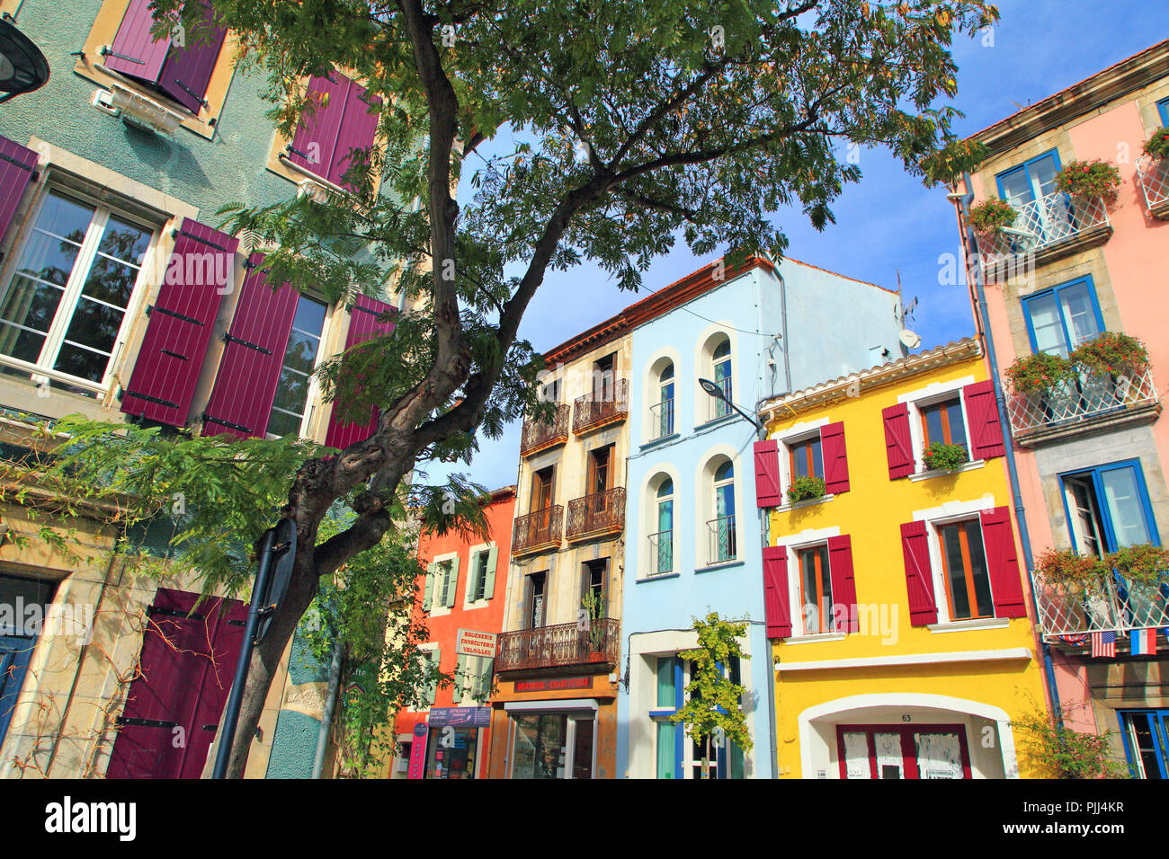 France, Aude region, Leucate. Vilage center Stock Photo - Alamy