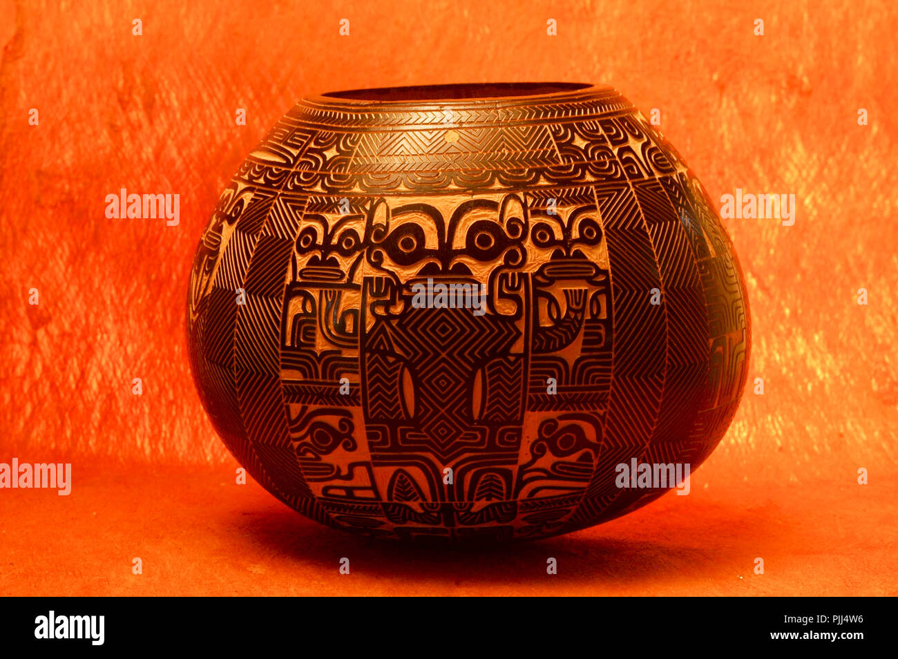 Oceania, French Polynesia, the Marquesas Islands, sculpted coconut ...