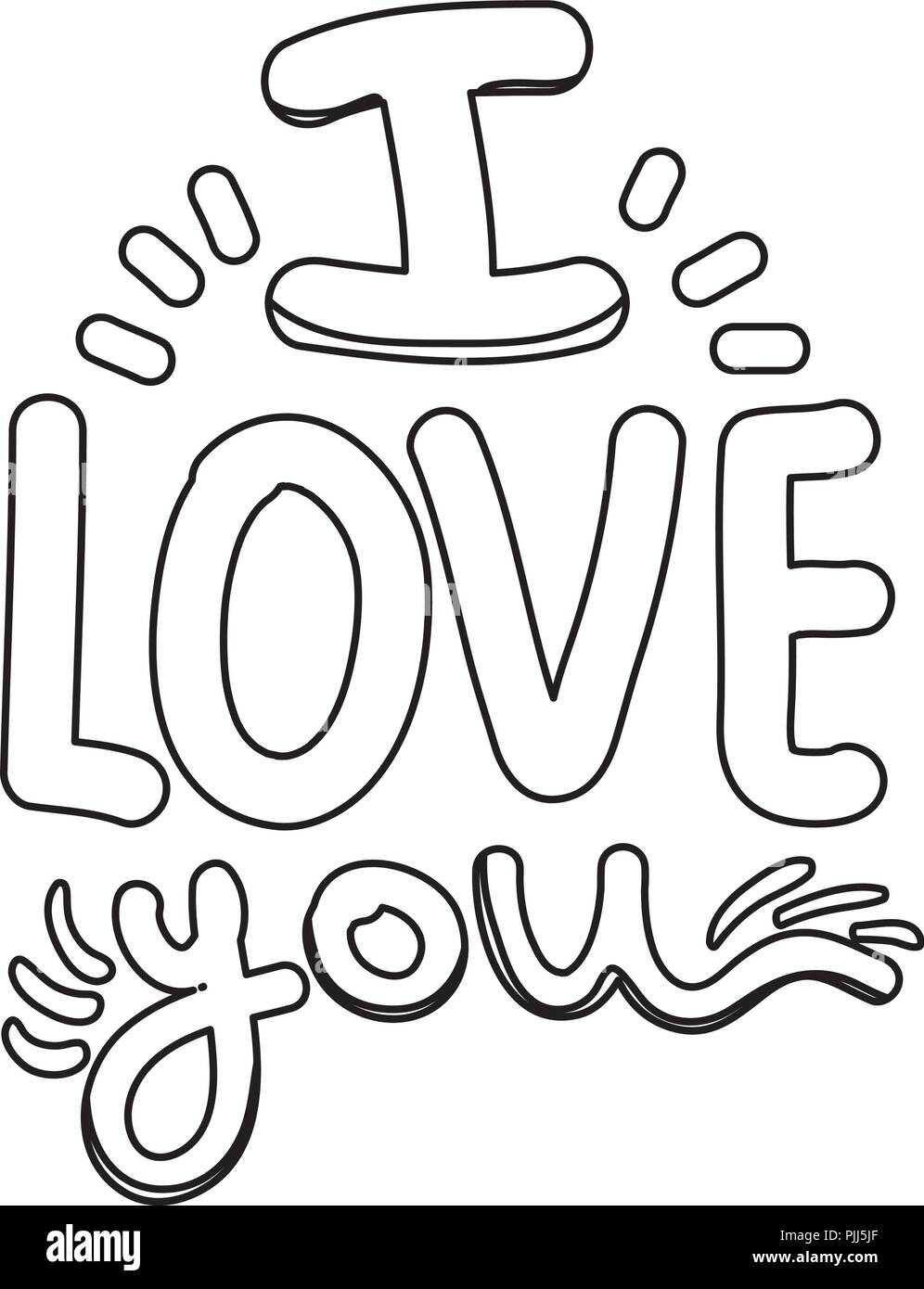 line i love you message romantic style Stock Vector Image & Art - Alamy