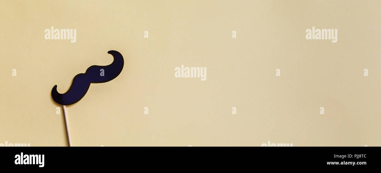 Happy Movember with Copy Space. Moustache photo booth prop, yellow ...