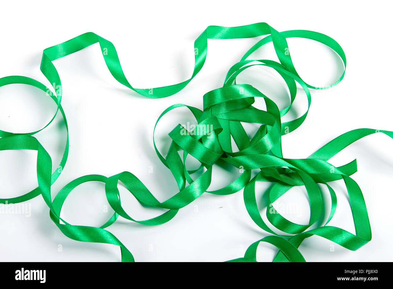 green ribbon border isolated Stock Photo - Alamy