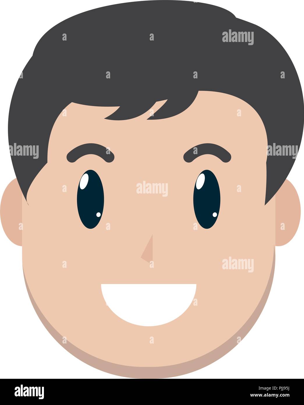 happy man head with hairstyle design Stock Vector Image & Art - Alamy