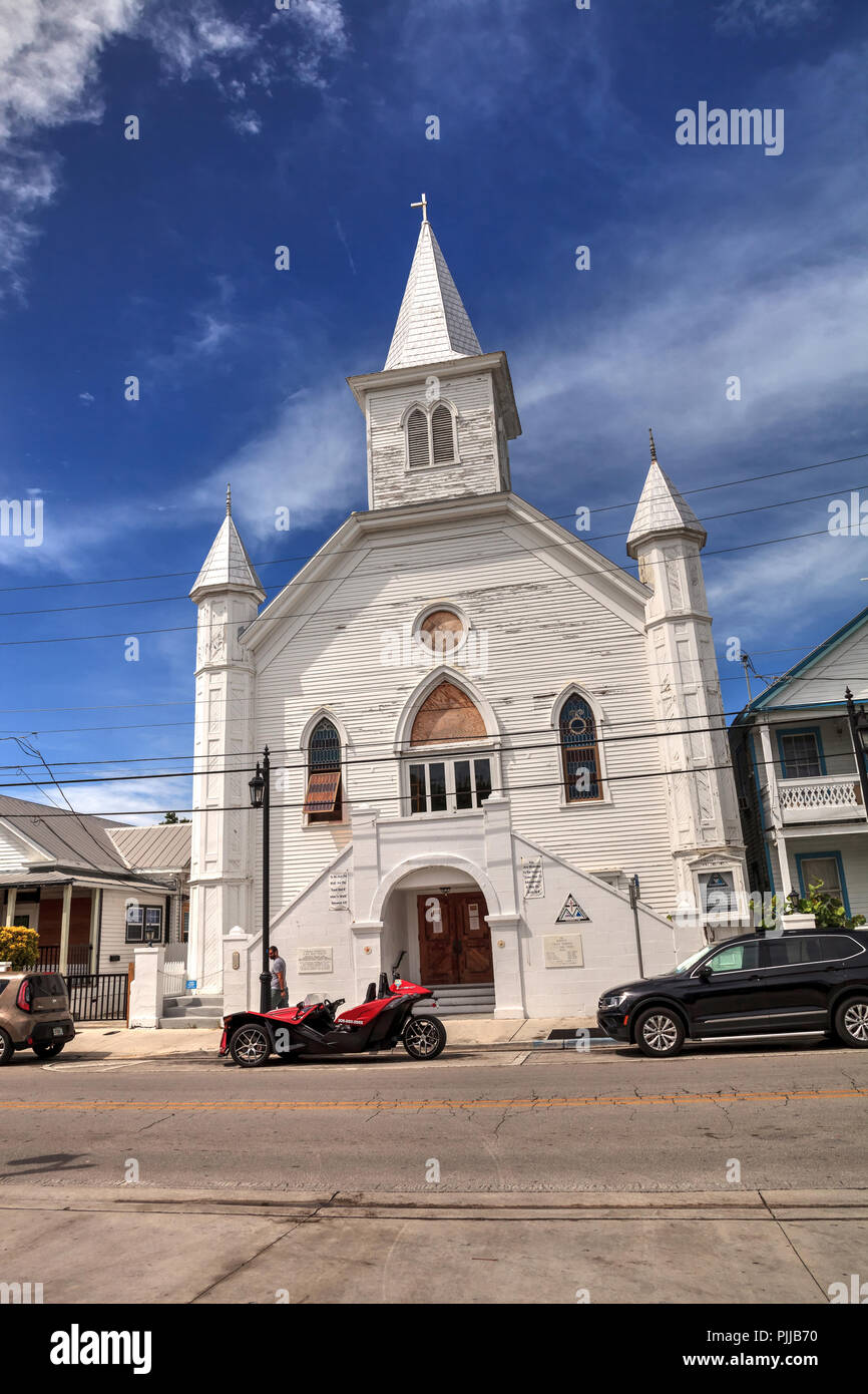Key West, Florida, USA - September 1, 2018: Cornish Memorial AME Zion ...