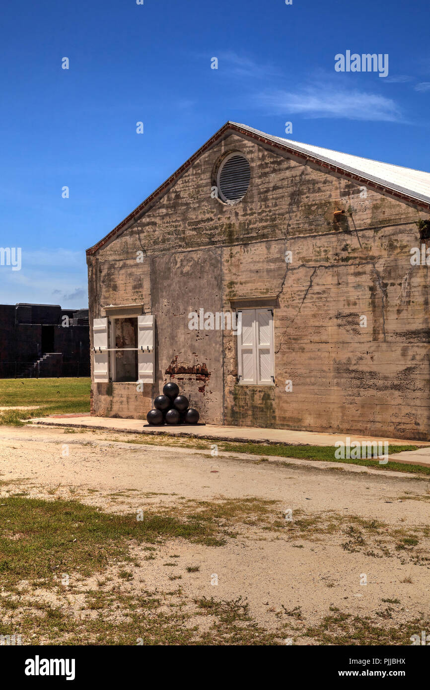 Fort Zachary Taylor in Key West, Florida, was built in 1845 and was ...