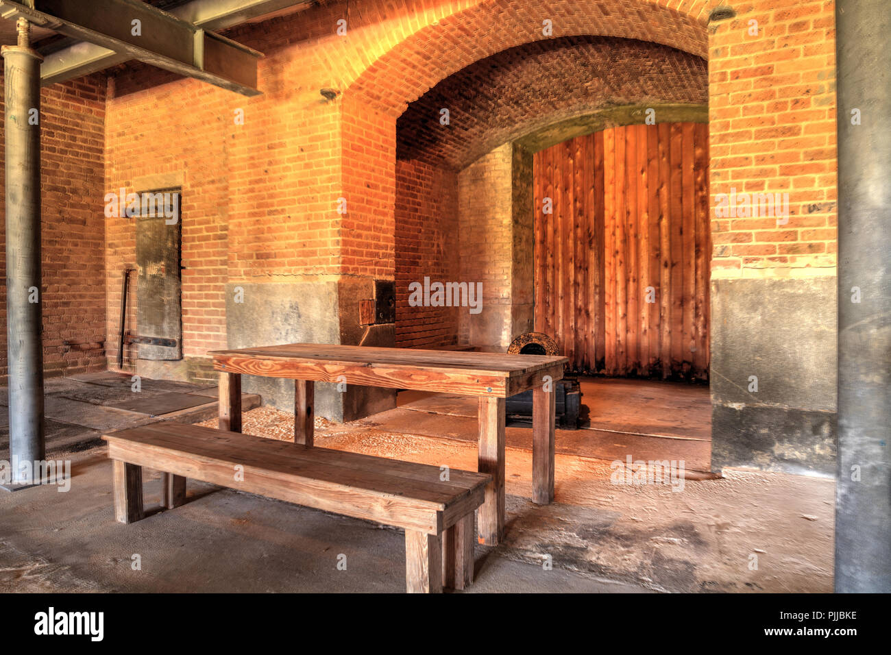 Mess hall for the soldiers at Fort Zachary Taylor in Key West, Florida ...