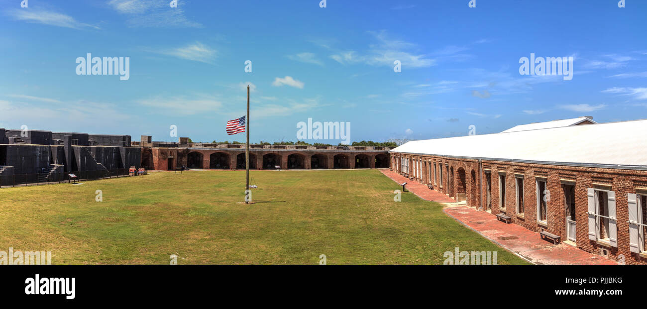 Coastline view of Fort Zachary Taylor in Key West, Florida, which was ...