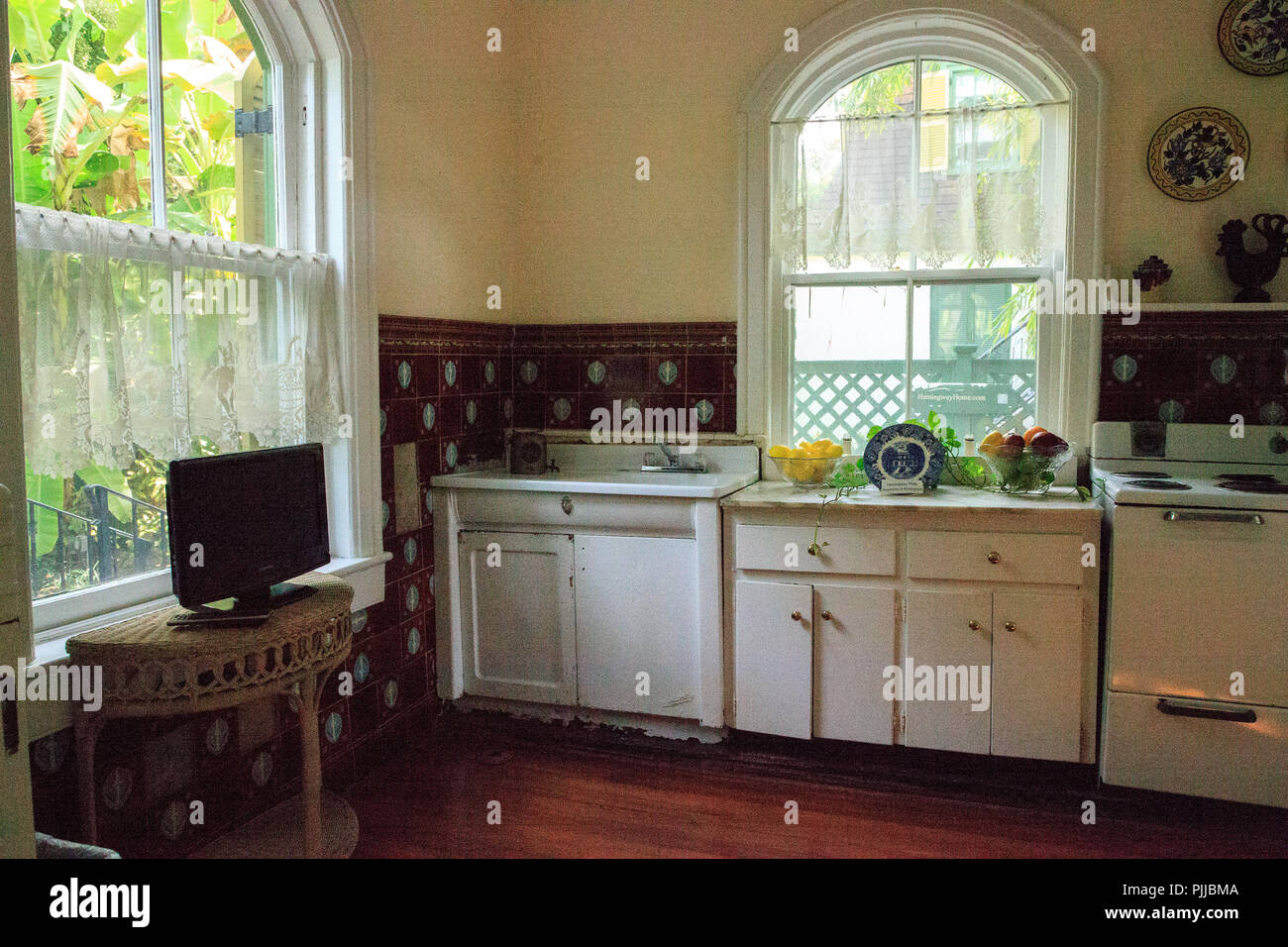 Key West, Florida, USA - September 1, 2018: Kitchen of Ernest Hemingway ...