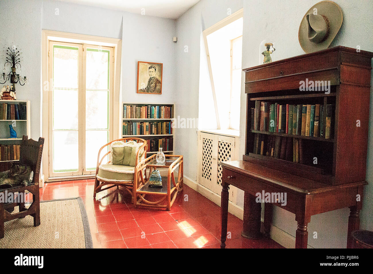 Key West, Florida, USA - September 1, 2018: Writing office at Ernest ...