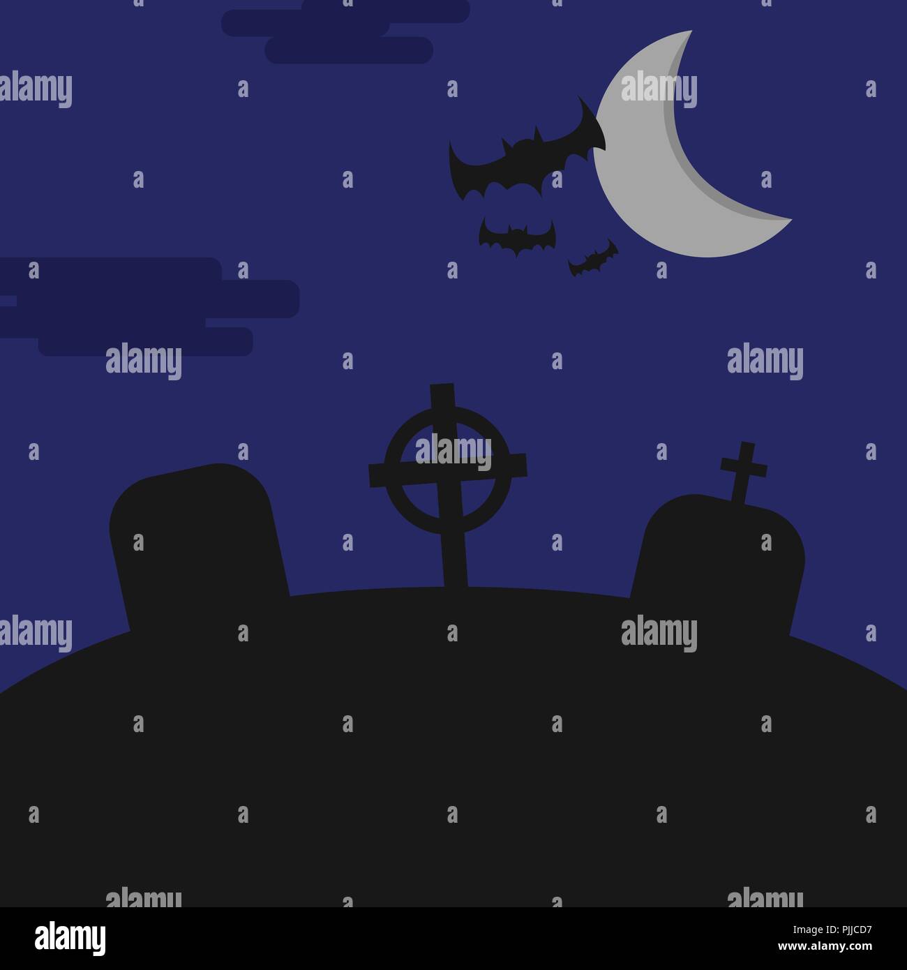 Halloween poster full moon Stock Vector Images - Alamy