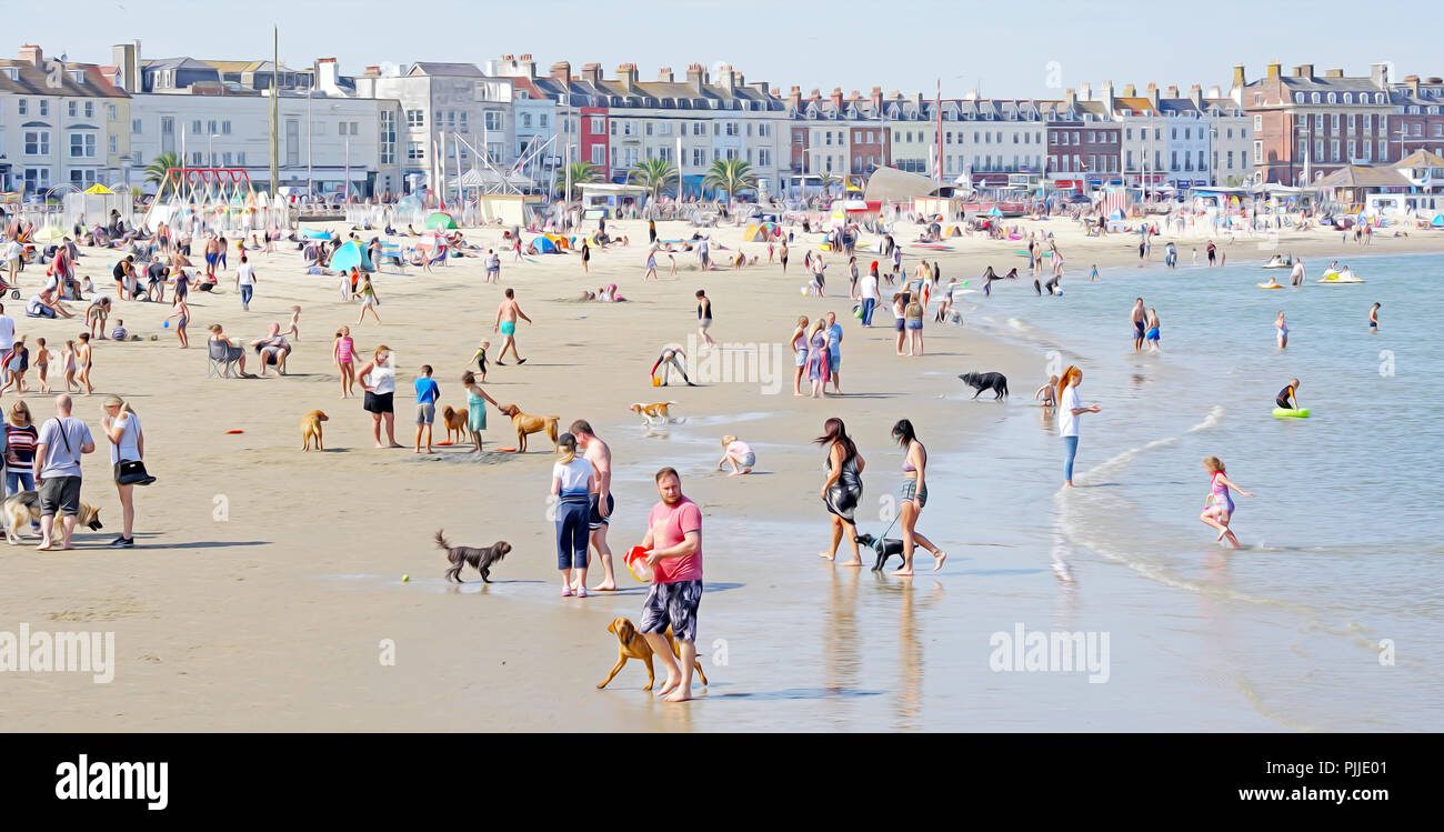 Weymouth beach hi-res stock photography and images - Alamy