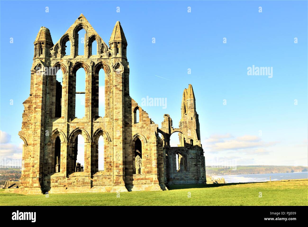 View of Whitby Abbey, on the Yorkshire Coast, England Stock Photo - Alamy