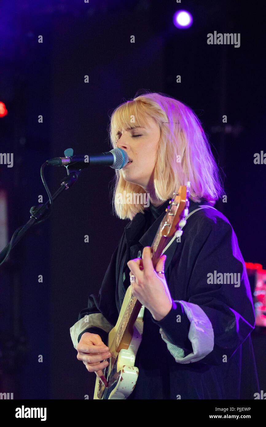 Musician Fenne Lily peforming live at Festival No.6 at the last ever ...