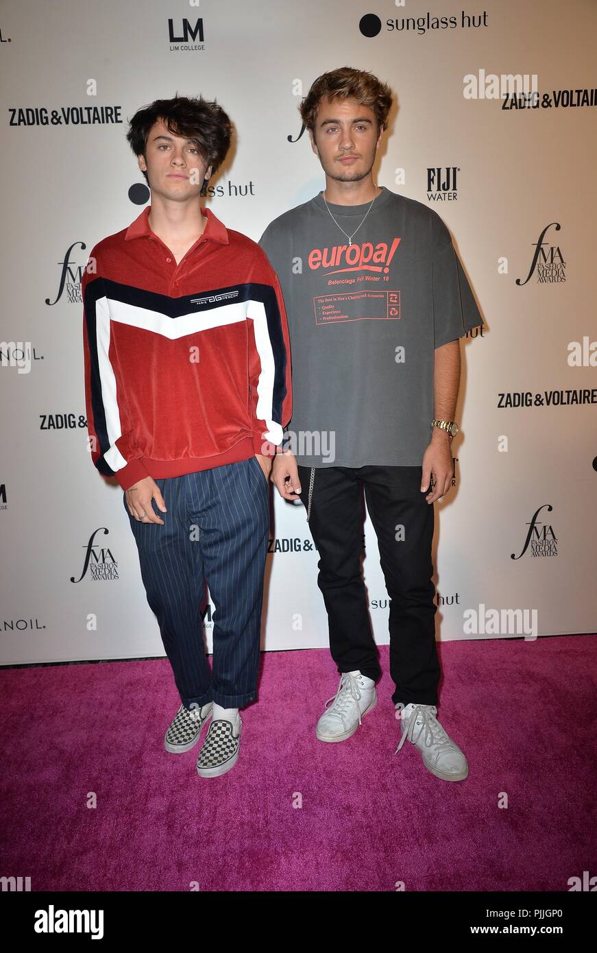 New York, NY, USA. 6th Sep, 2018. Dylan Lee, Brandon Lee at arrivals ...