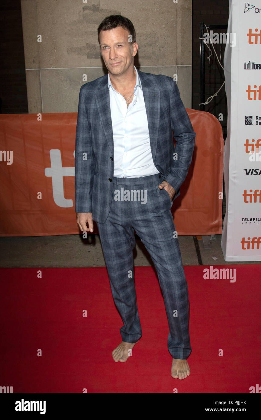 Thomas Jane attending the premiere of 'The Predator' during the 2018 ...