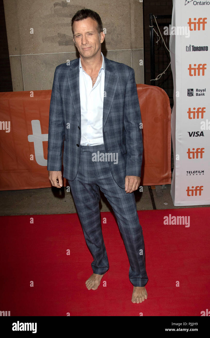 Thomas Jane attending the premiere of 'The Predator' during the 2018 ...