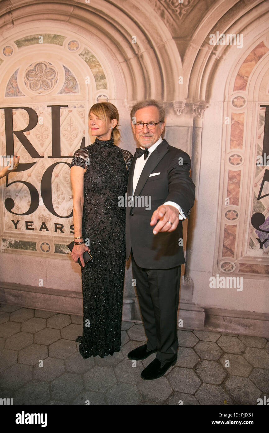 New York, NY. September 8, 2018: Kate Capshaw and Steven Spielberg ...