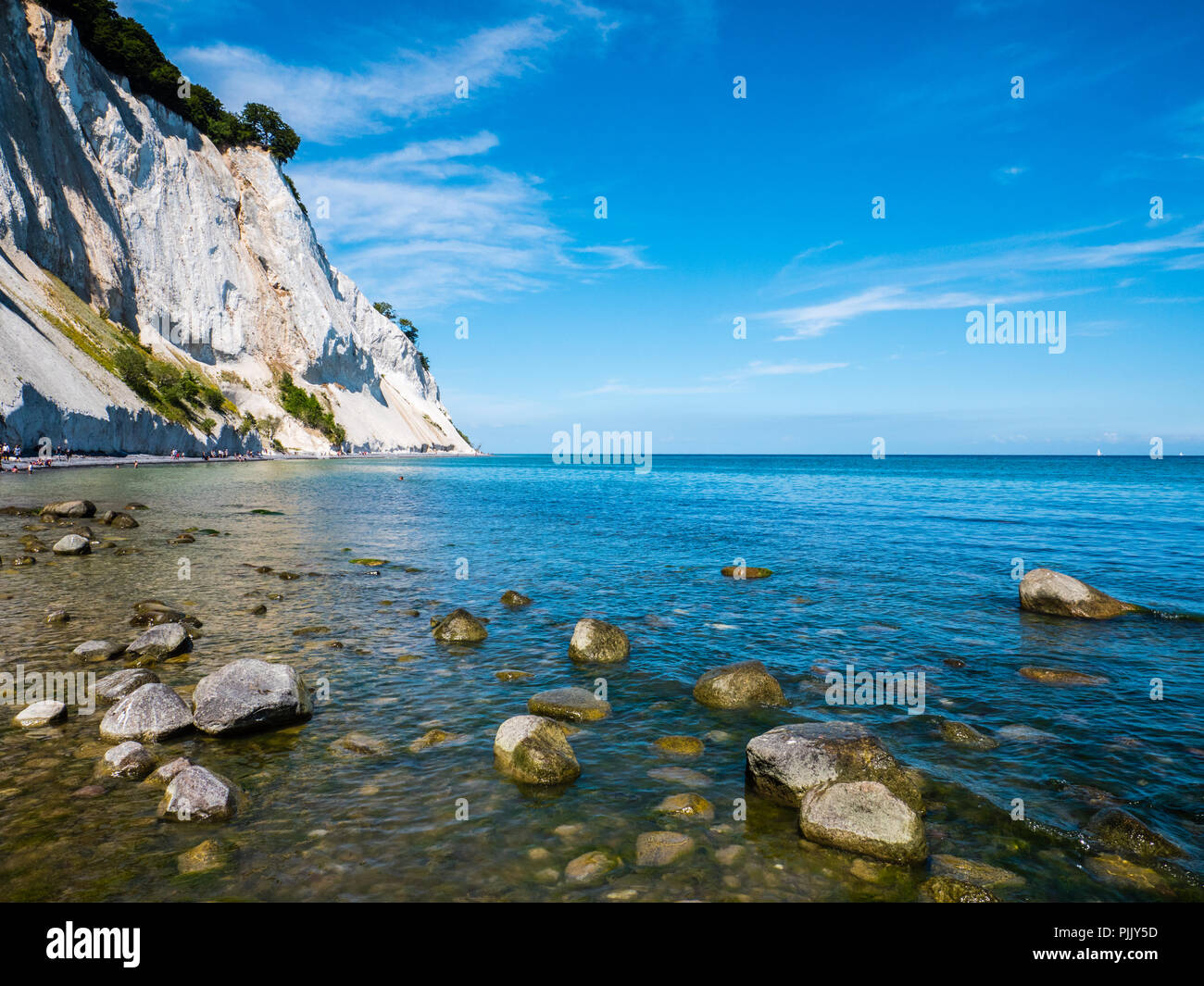 Møns Klint, Famous Chalk Cliffs, Island of Mons, Denmark, Europe Stock ...