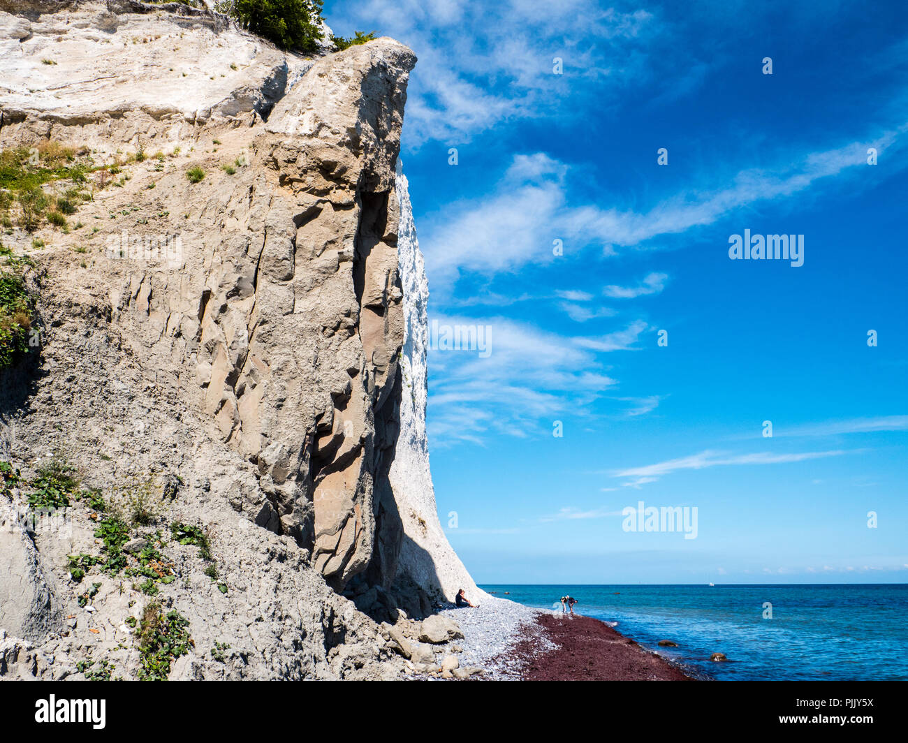 Møns Klint, Famous Chalk Cliffs, Island of Mons, Denmark, Europe Stock ...