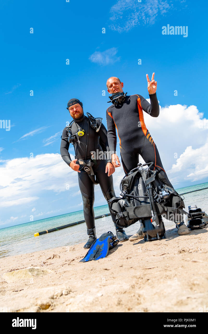 Jump in diving suit hi-res stock photography and images - Alamy