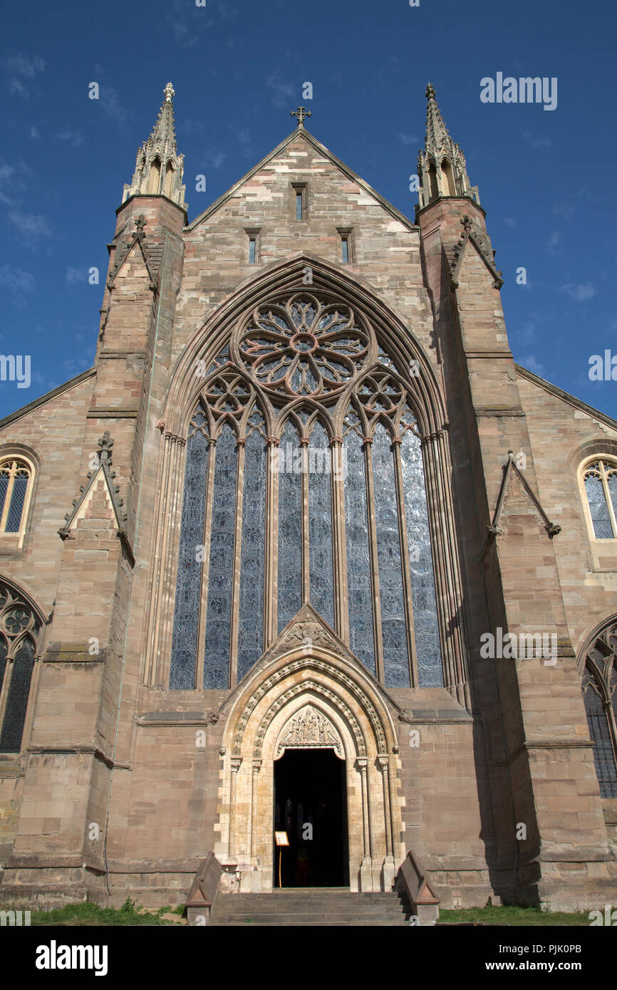 Facade of Cathedral Church; Worcester; England; UK Stock Photo - Alamy
