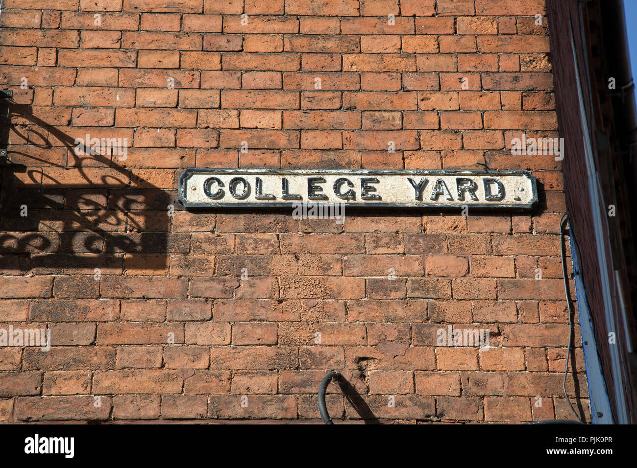 College Yard Street Sign, Worcester; England; UK Stock Photo - Alamy