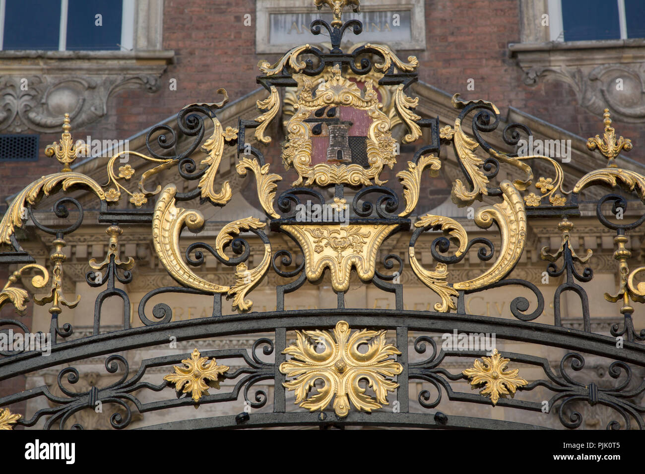 Entrance Gate at City Hall, Worcester; England; UK Stock Photo - Alamy