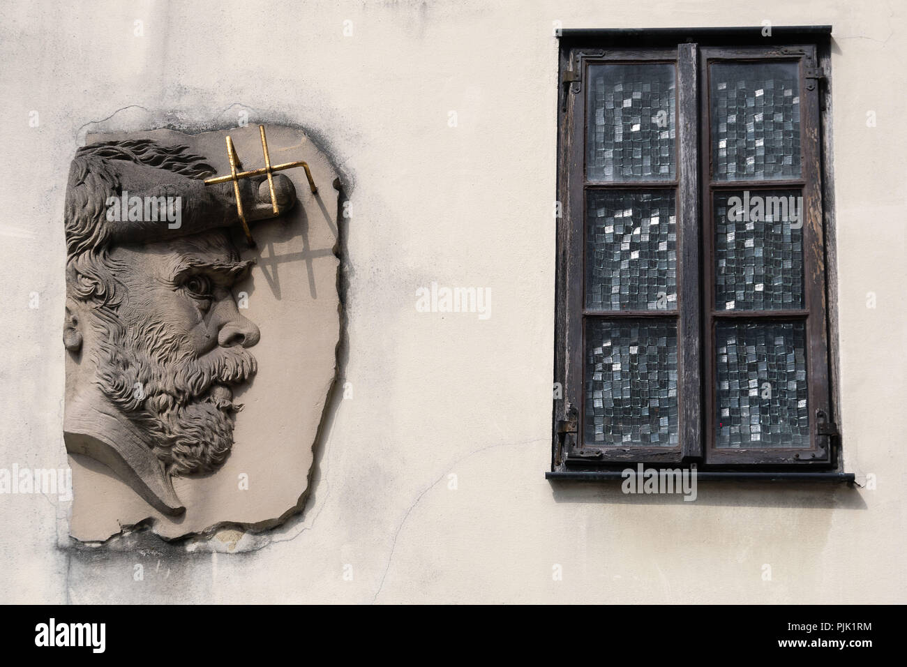 Poland, Wroc?aw, old town, Hänselhaus, Kupferstecherhaus, Portrait of ...