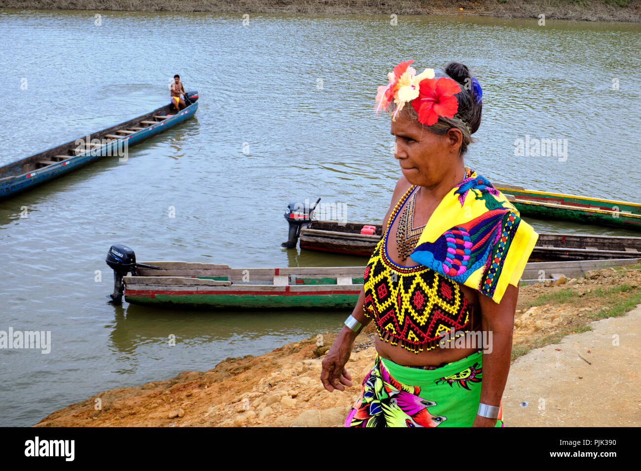 Chagres National Park Panama April 22 2018 Embera Native Woman