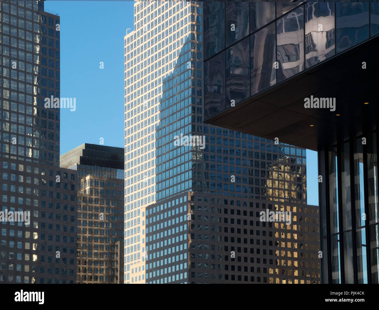 Skyscrapers in the Financial District of Manhattan, New York City, USA ...