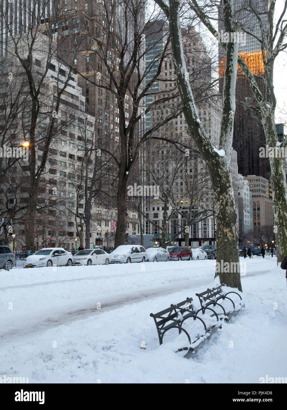 Winter and Snow in Manhattan, New York City, USA Stock Photo - Alamy