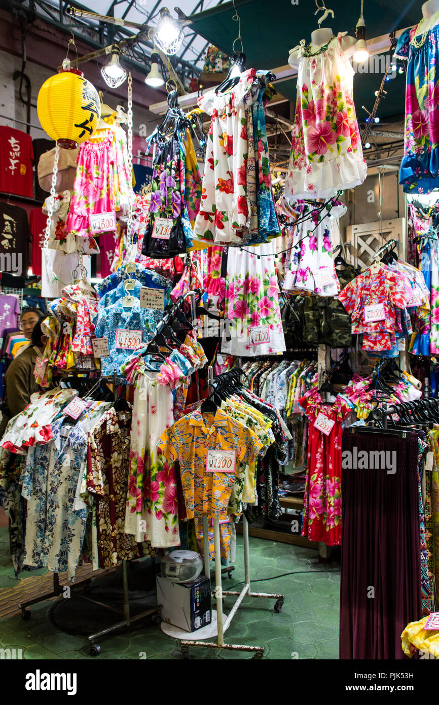 Heiwa Dori Shopping Arcade of Naha on the Okinawa island of Japan Stock ...