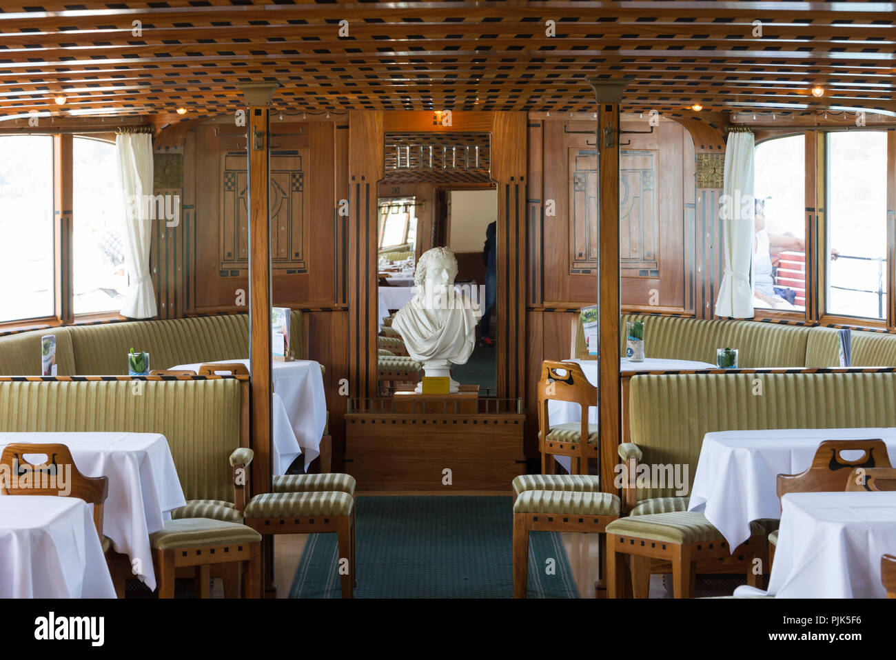 Ride on paddle steamer on Lake Lucerne, Canton Lucerne, Switzerland ...
