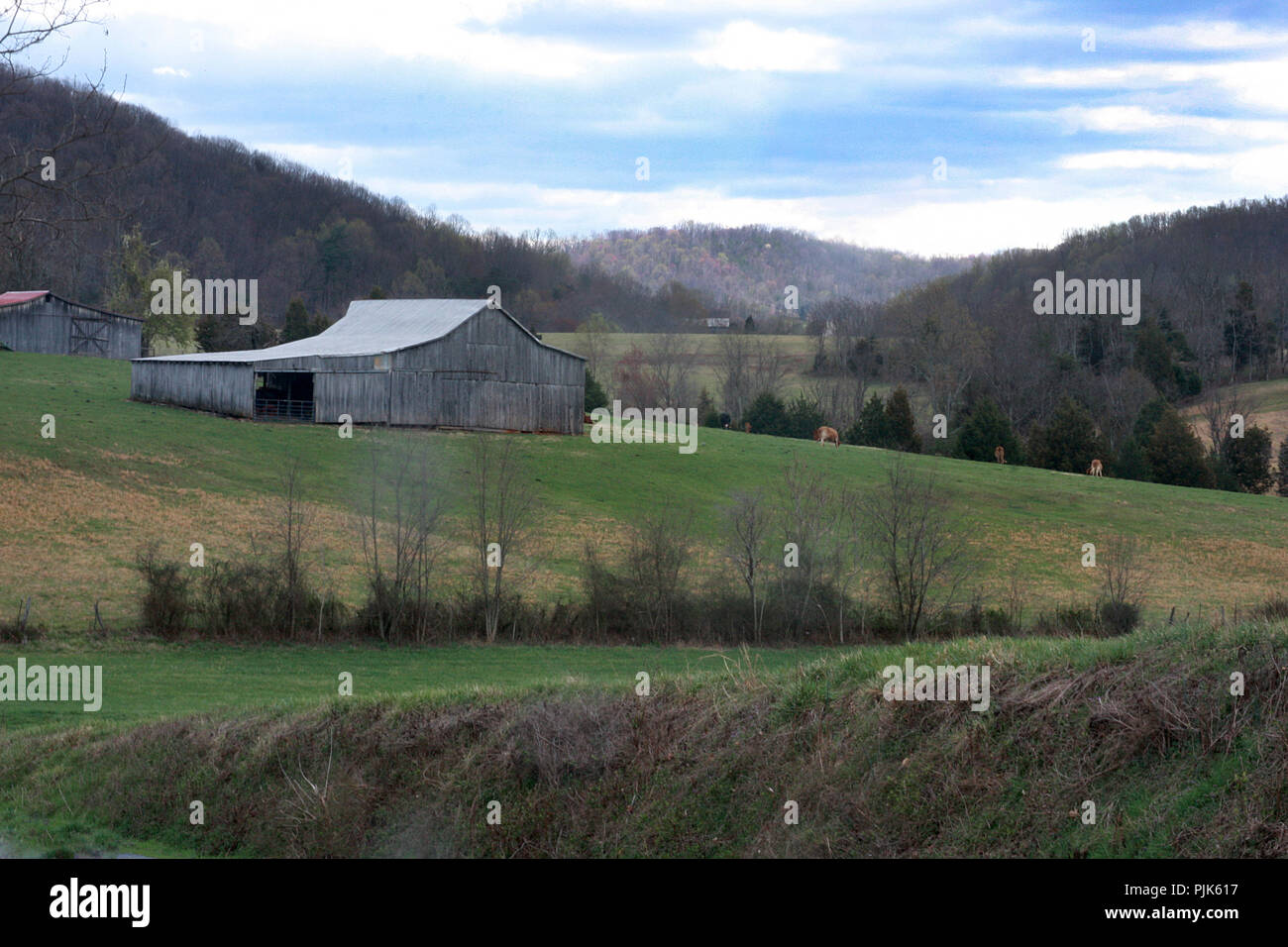 Landscape with farm in rural Virginia Stock Photo - Alamy