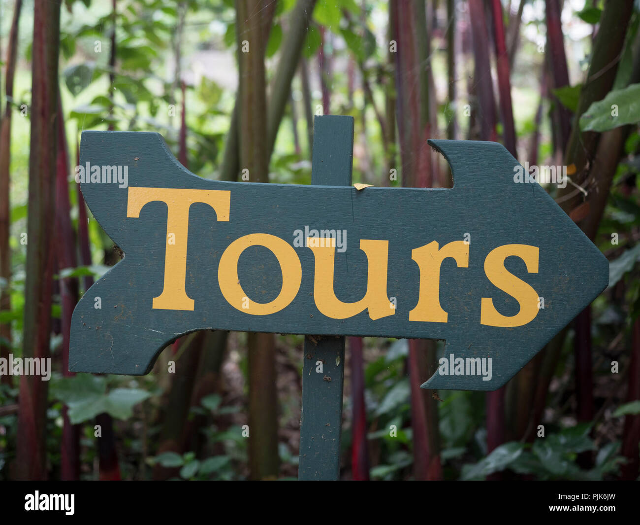 Wooden tour sign hi-res stock photography and images - Alamy