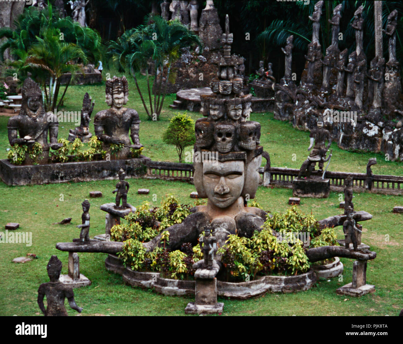 Amazing statues in the Buddha Park, also known as Xiang Khan, near ...